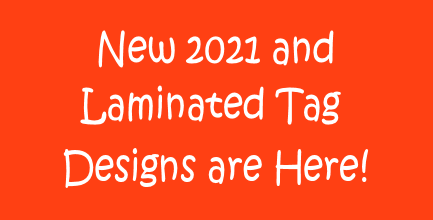 Boxheart Button Design | Custom Button Design - Laminated Tag